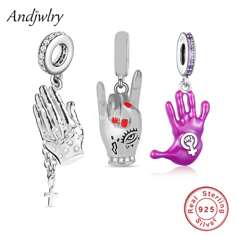 Fit Bracelet Pray Hands Cross Charm Silver 925 Original Equal Feminist ...