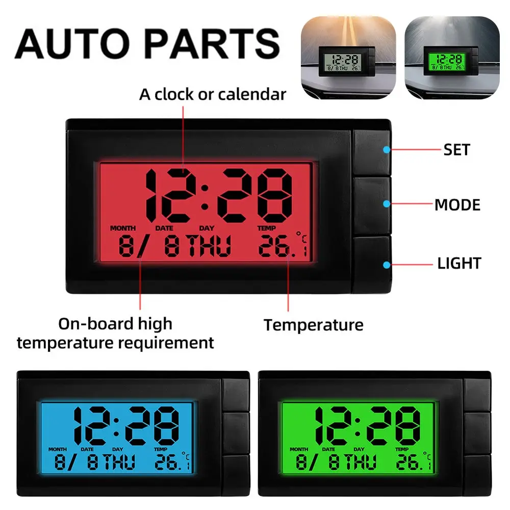 2-IN-1-Car-Luminous-Digital-Clock-Thermometer-LCD-Time-Day-Display-Mini ...