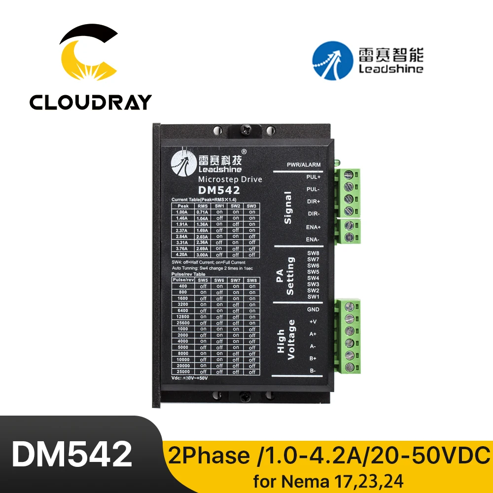 Leadshine Dm542 2 Phase Stepper Driver 20-50vac 1.0-4.2a For Nema17 ...
