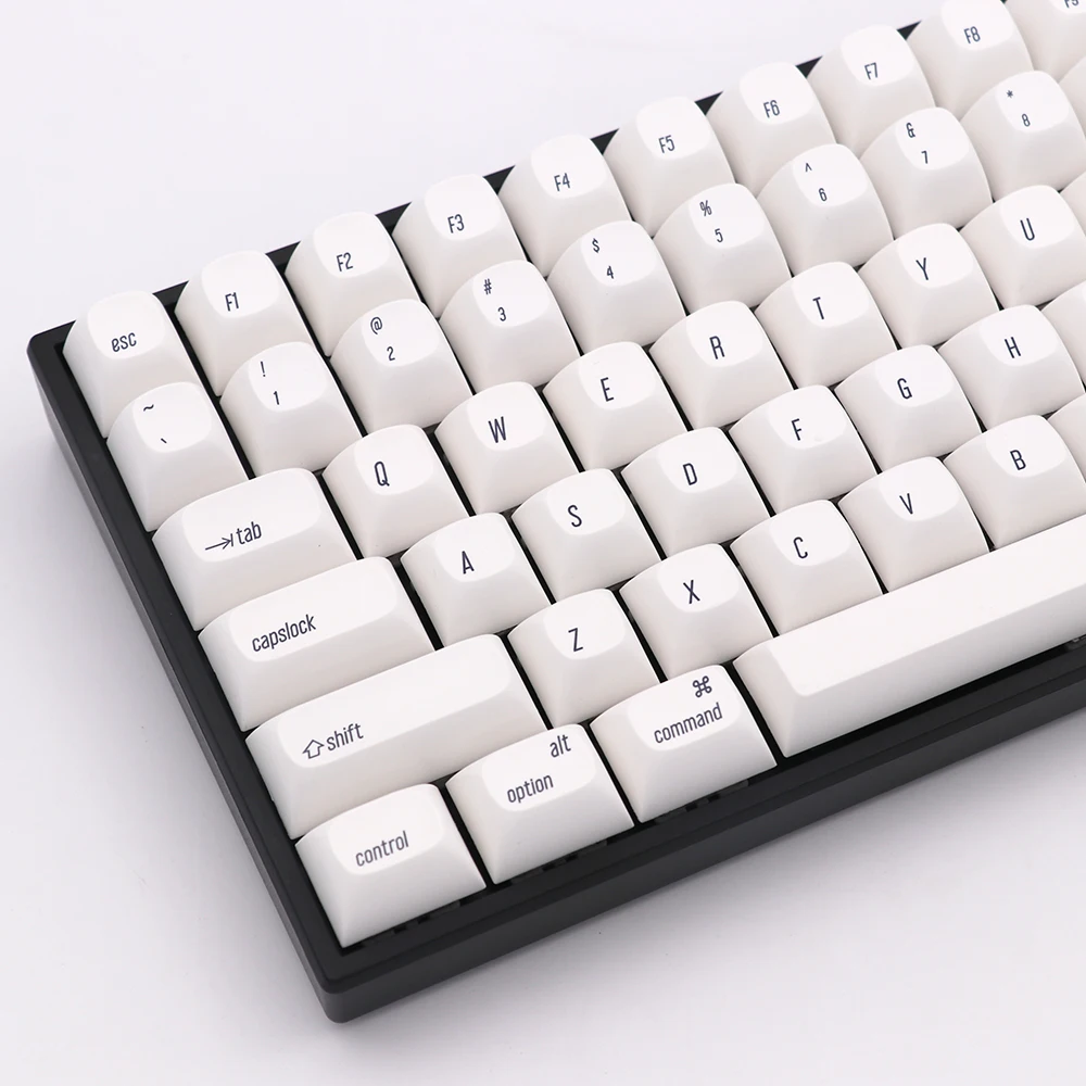 White-Theme-Keycaps-RSA-Profile-IOS-Font-Dye-Sub-147keys-For-Mechanical ...