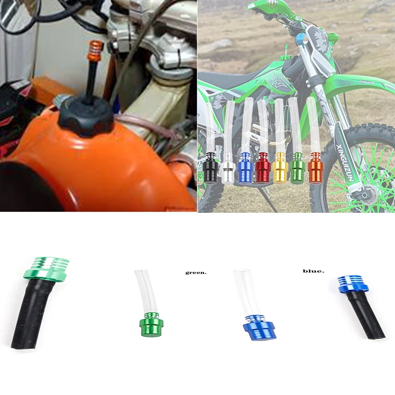 Motorcycle Gas Fuel Cap Single Way Valves Vent Breather Hoses Tubes For ...