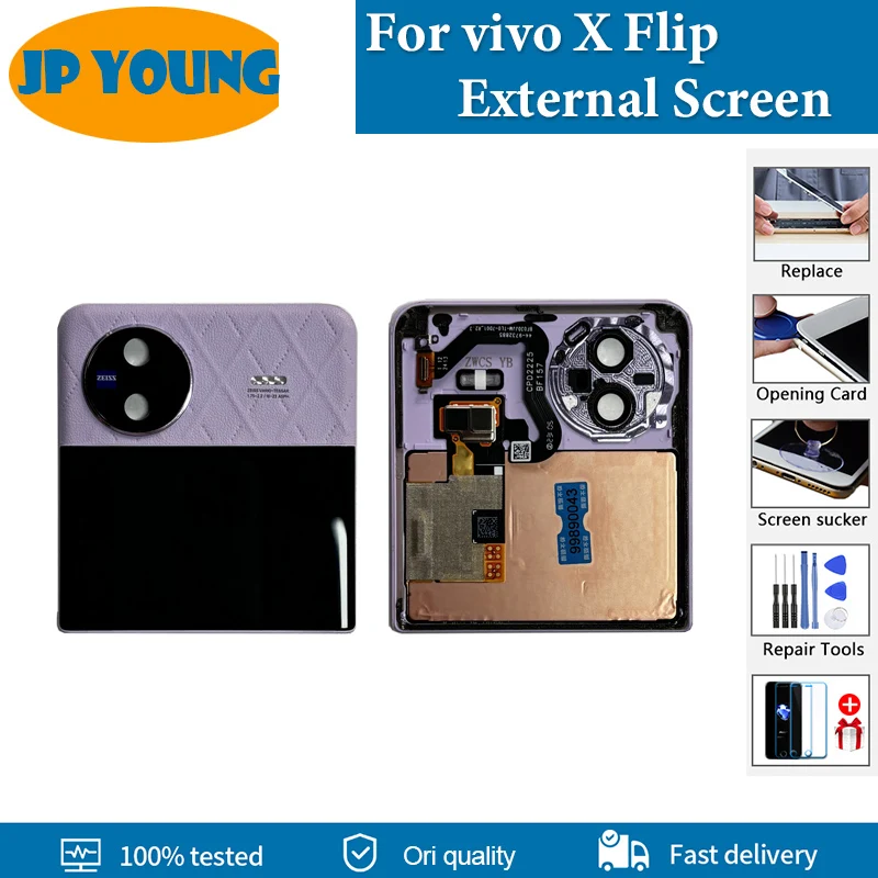AMOLED-3-inches-External-Screen-For-vivo-X-Flip-Small-LCD-V2256A-Touch ...