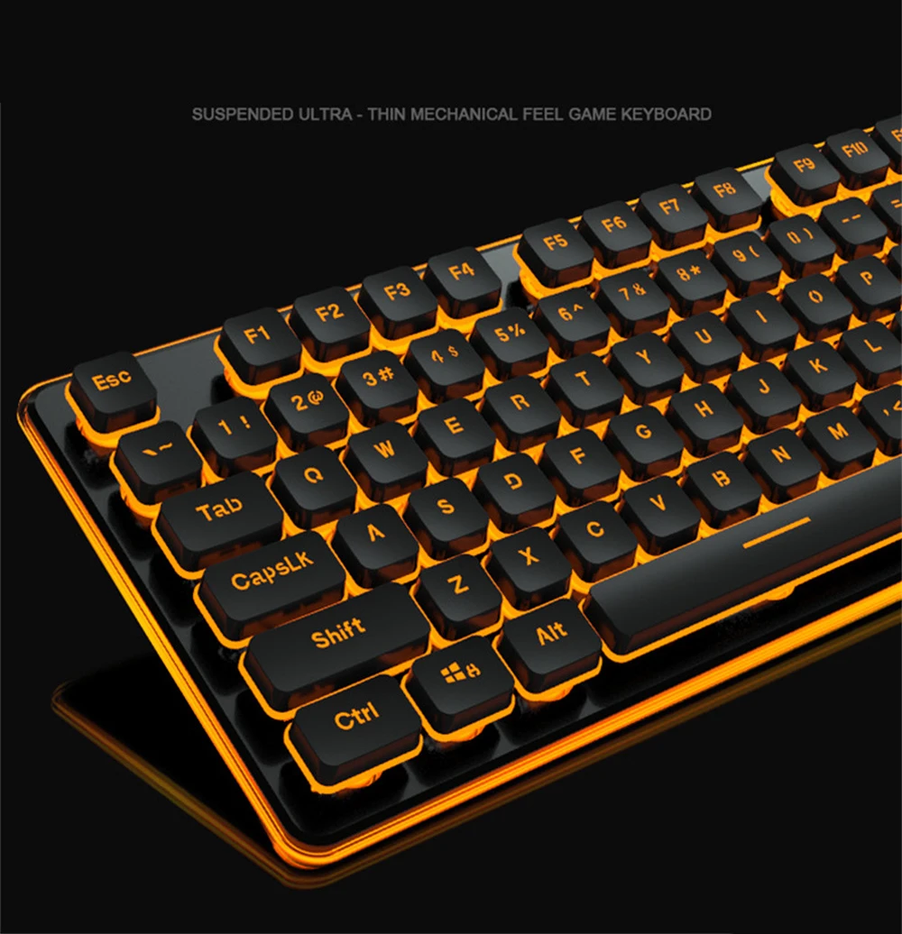 Gaming-Keyboard-Film-Suspension-Luminous-Backlit-Wired-Keyboard-104 ...