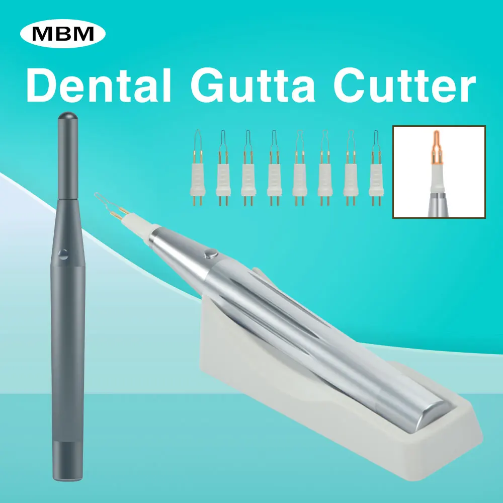 MBM Dental Gutta Percha Cutter with 8 Tips Metal Gutta Cutter with 2 AA ...
