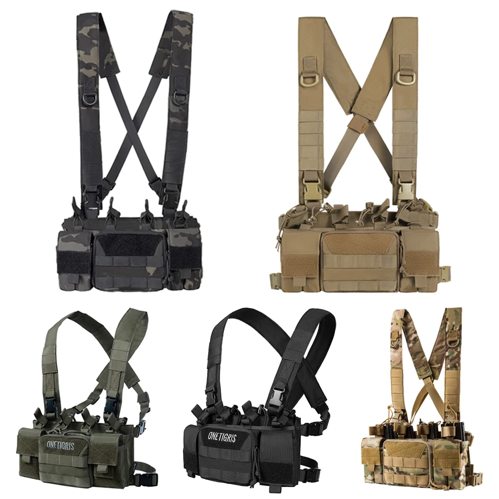 ONETIGRIS-Tactical-MOLLE-Chest-Rigs-X-Harness-Military-JPC-Hunting ...