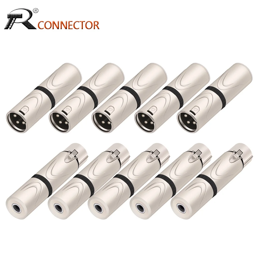 10pcs-3Pins-XLR-Male-to-1-4-6-35mm-Female-Adapter-Socket-Audio ...