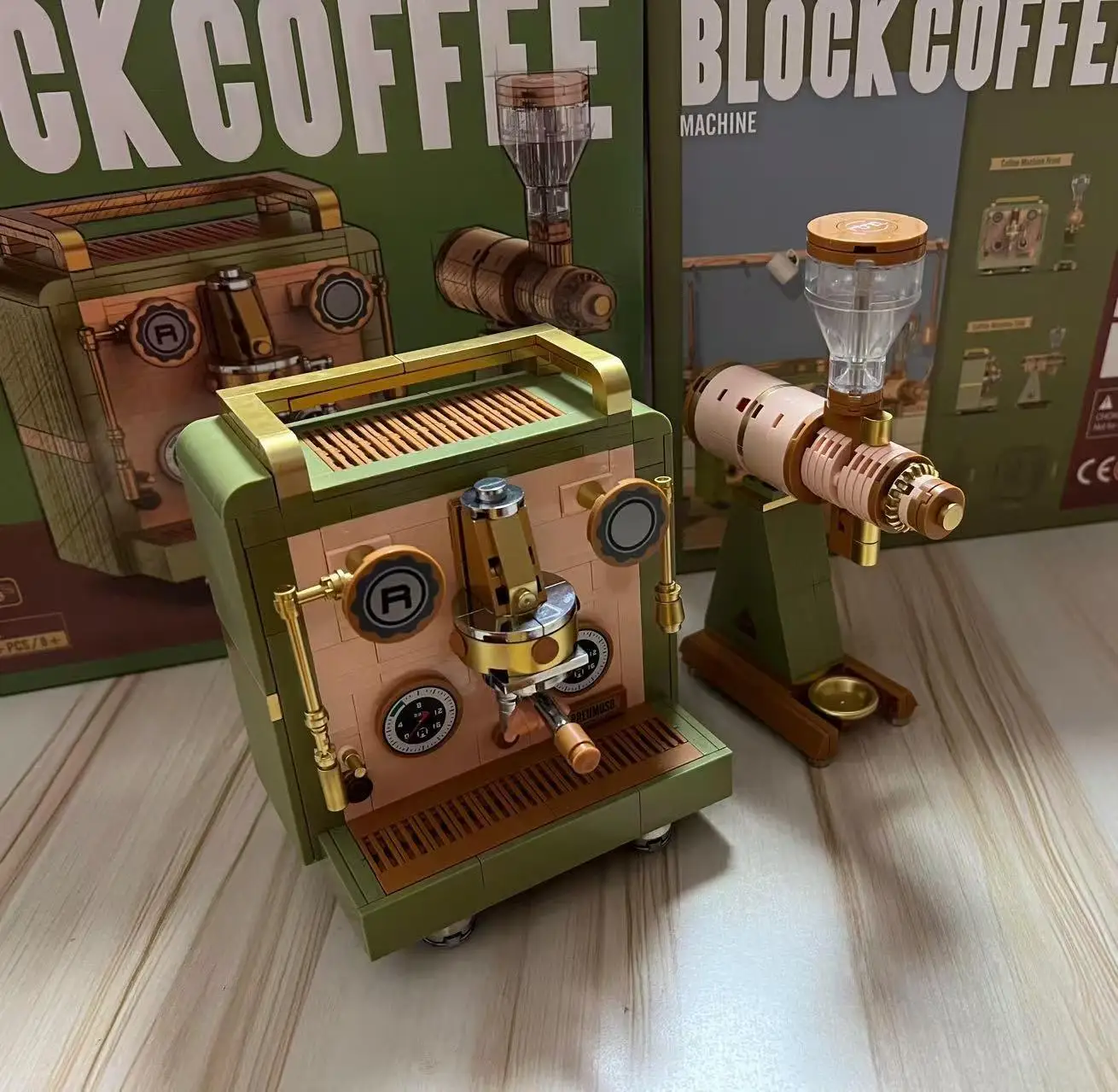 MOC Coffee Machine Model Building Blocks Ornaments City Construction ...