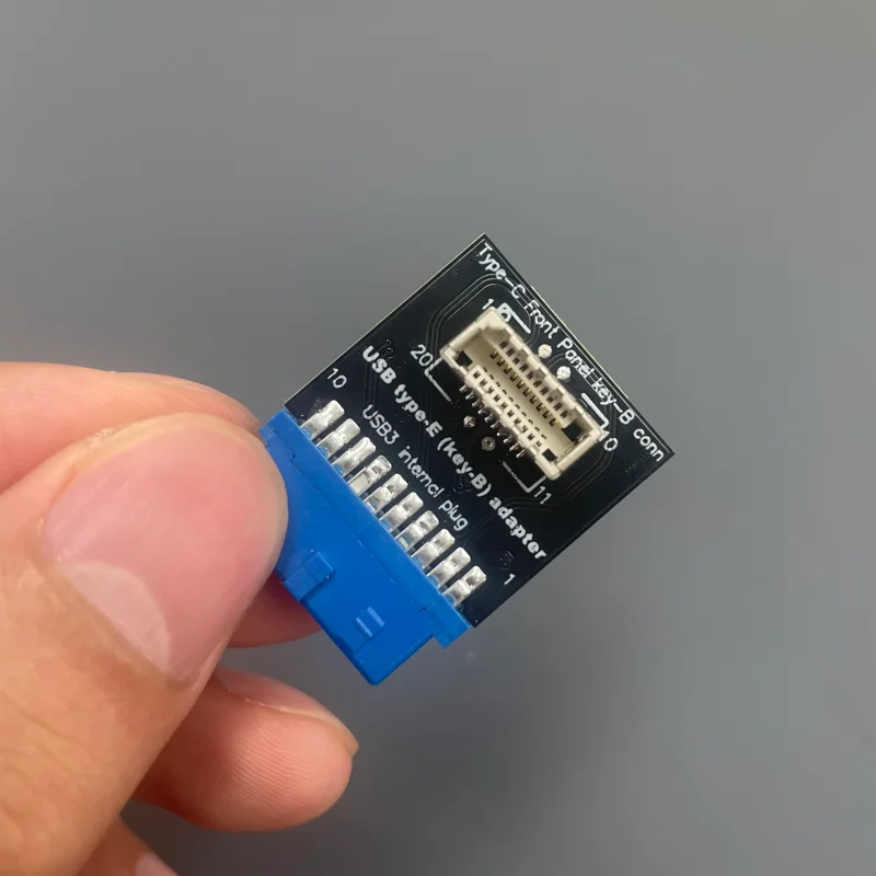 US$ 11.14 - USB 3.0 19PIN to TYPE-E Adapter Card Type-C Front Panel Key ...
