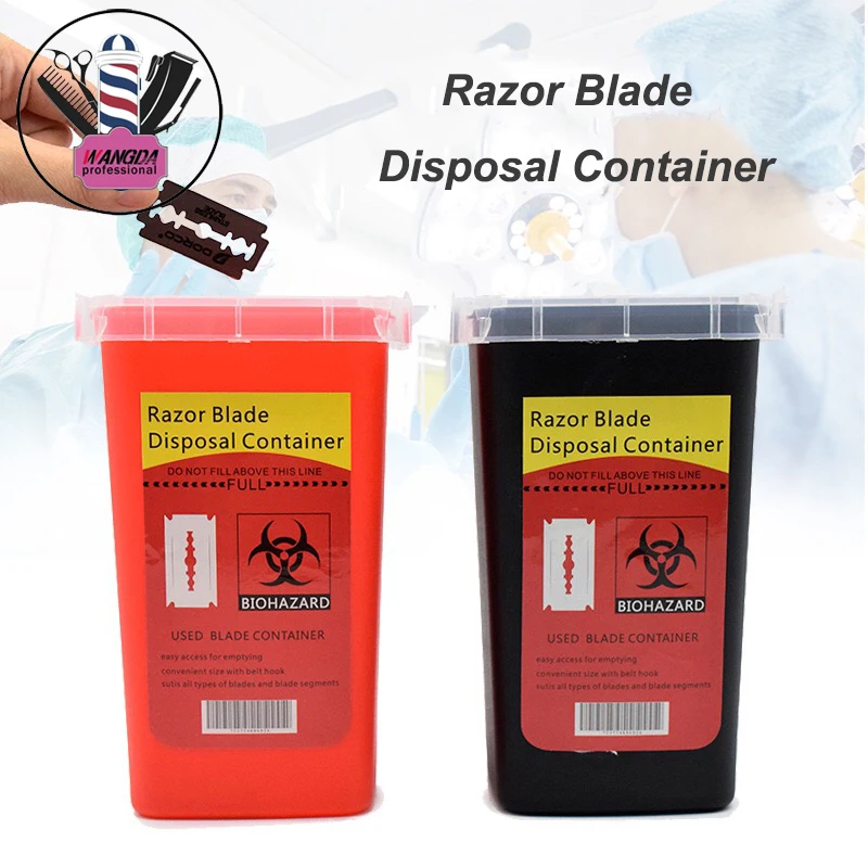Barbershop-Hairdressing-Waste-Blade-Storage-Box-Sharp-Eyebrow-Trimmer ...