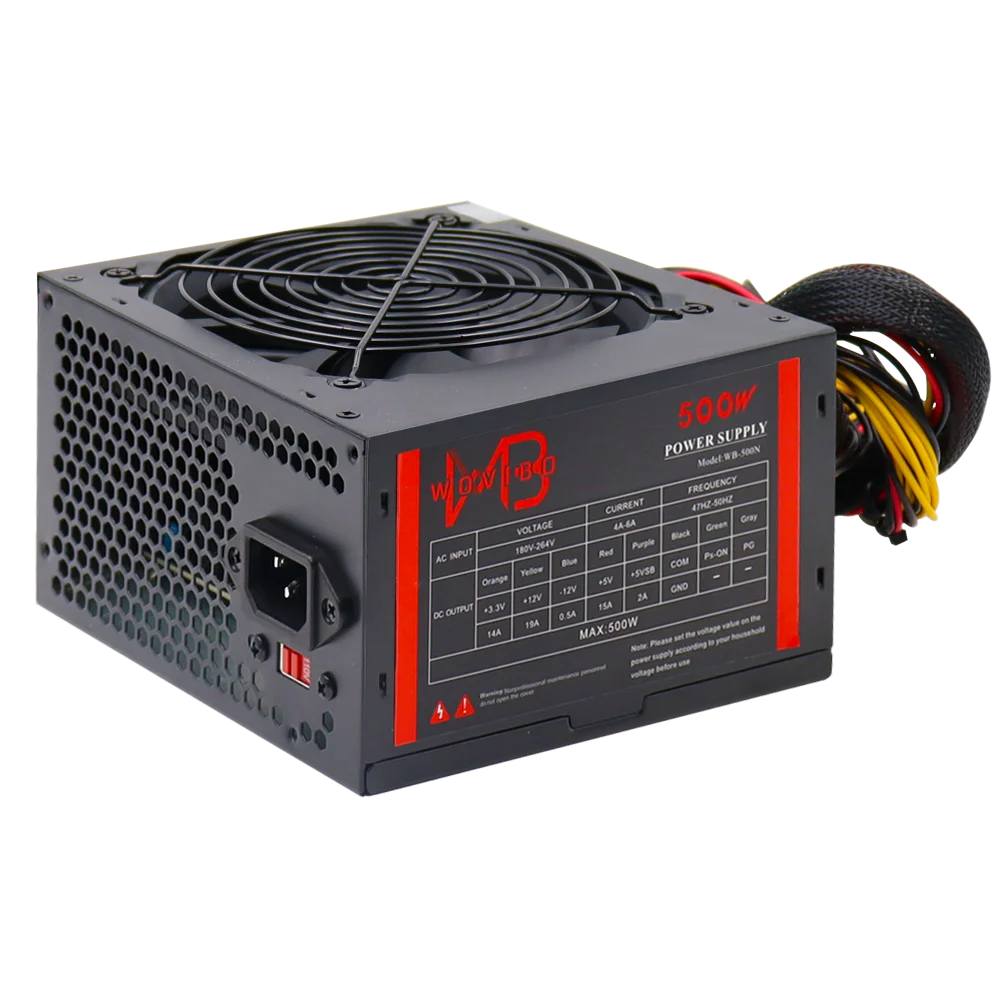 Fonte De Alimentação Do Pc Psu Avaliado 500w 110v 220v Bivolt Para Atx ...