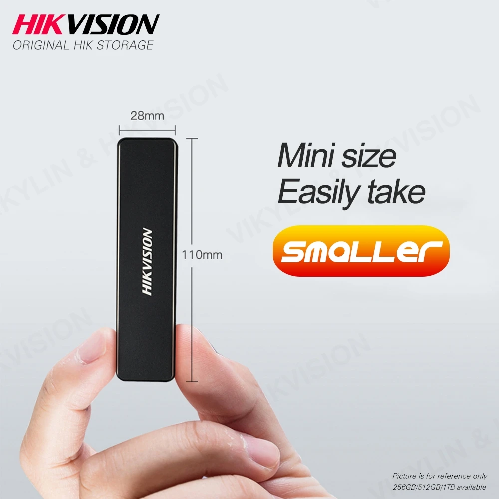Hikvision Portable SSD 512GB External SSD 1TB Disk Drive, 09/15/2023