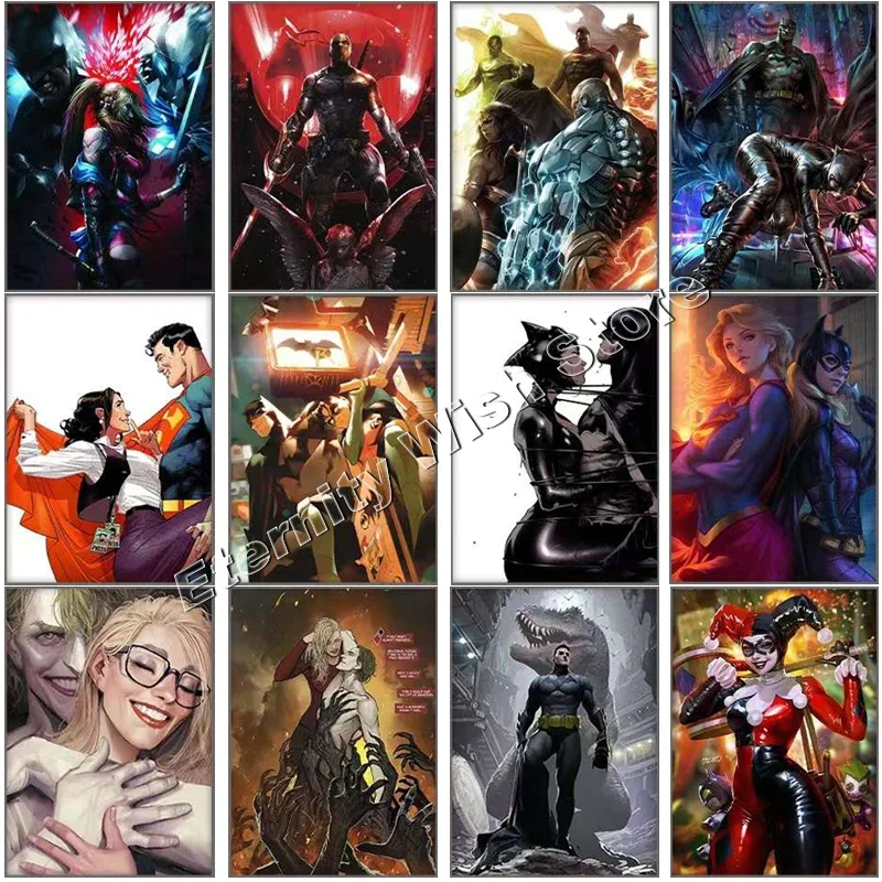 Original-Marvel-DC-Heroes-Card-Painted-Print-Super-Precious-Comics ...