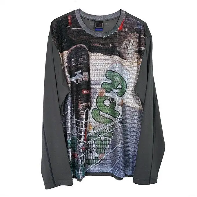 2023-Cyber-Y2k-Mesh-Tops-Grunge-Vintage-Print-T-shirt-Gothic-Graphic ...