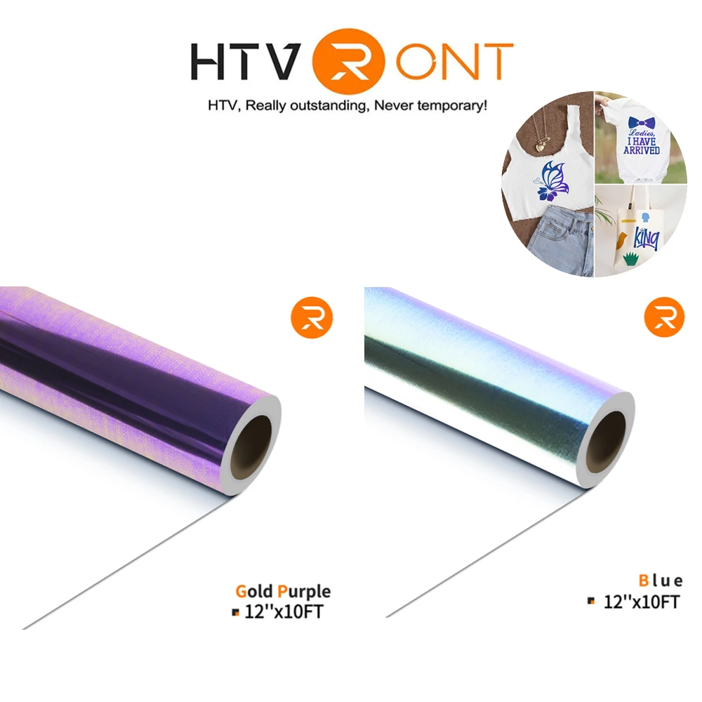 HTVRONT-12X10ft-Holographic-Metallic-Gradient-Heat-Transfer-Vinyl-Roll ...