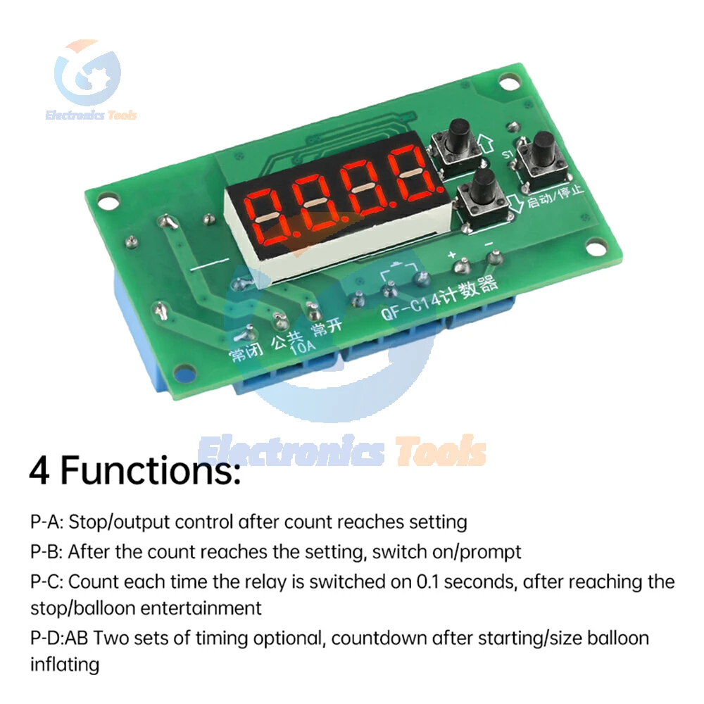 Lcd Digital Counter Mini Module AC5V~24V Electronic Totalizer With NPN ...
