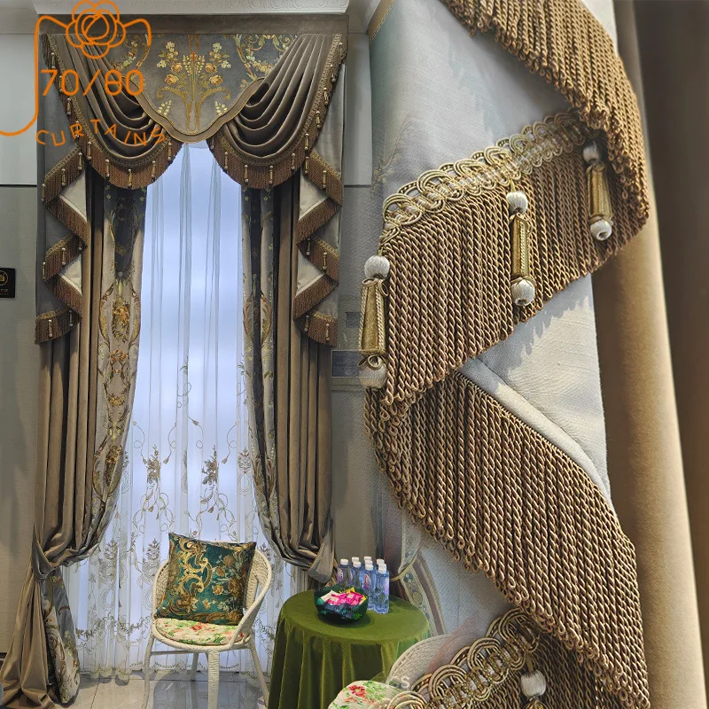 Grey-Thickened-Velvet-Embroidered-Curtains-for-Bedroom-Living-Room ...