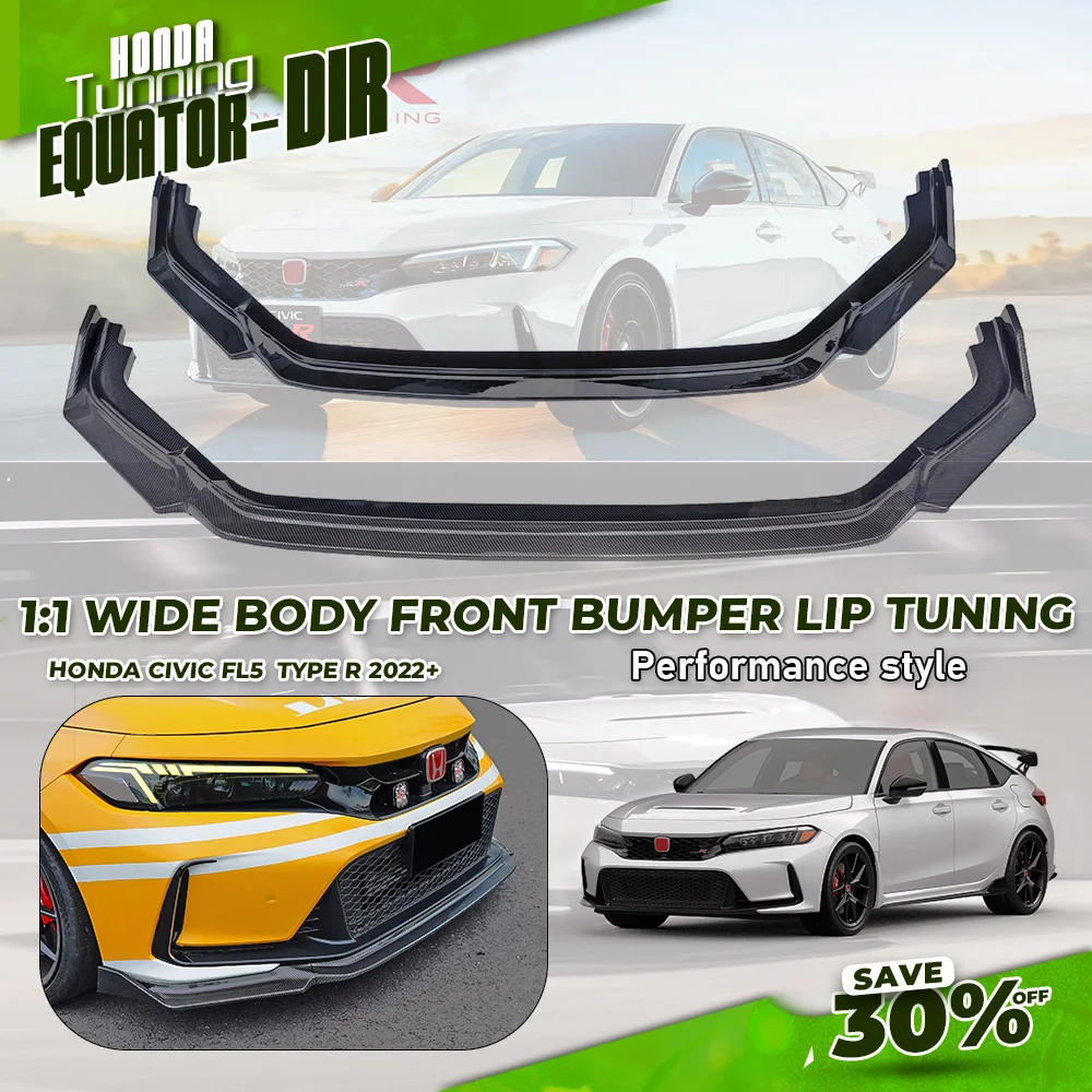 Car Front Lip Extension for Honda Civic FL5 Type 2022+ Aerodynamic ...