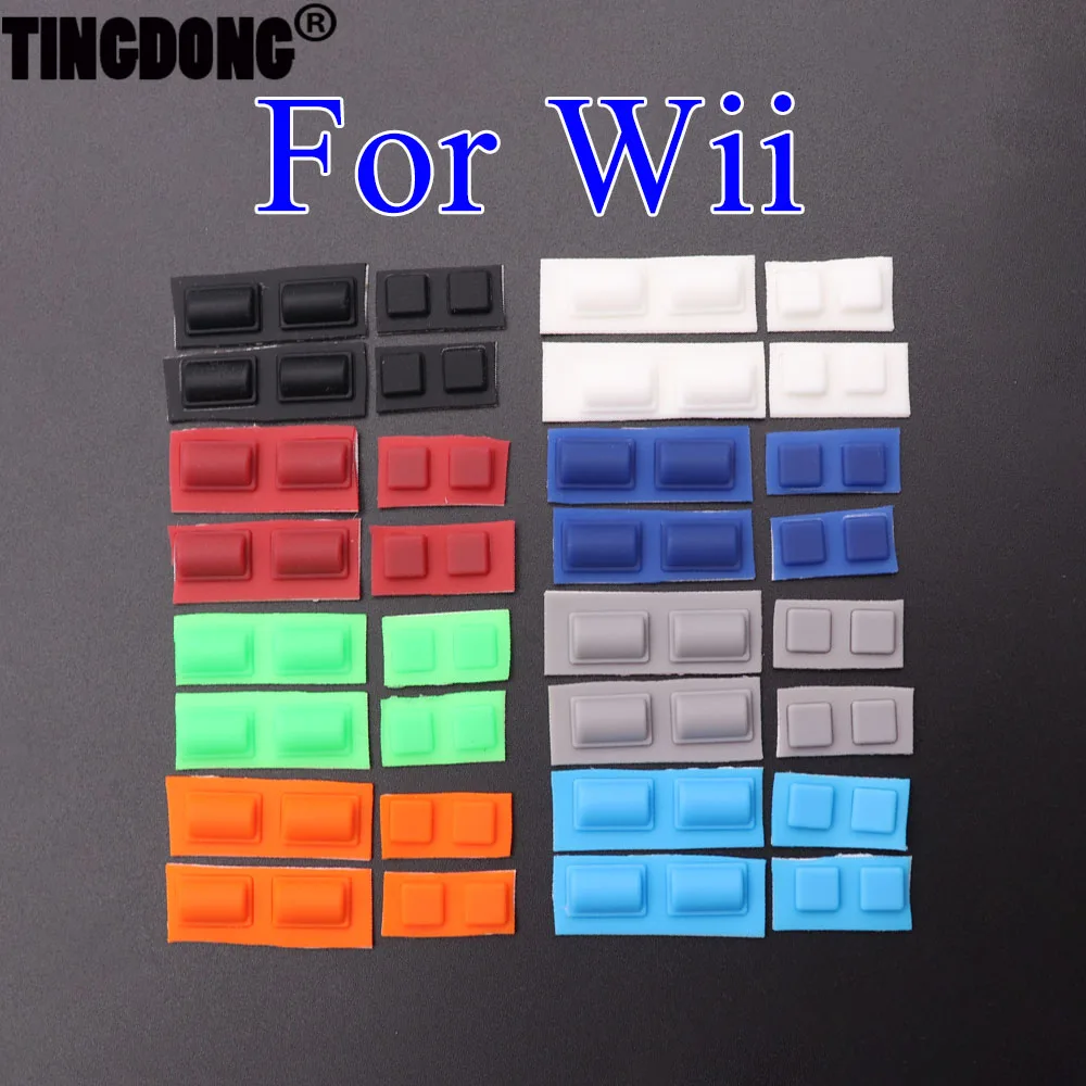 For Nintend WII Console Non-slip Rubber Pad Dust Plugs Screw Feet Cover ...