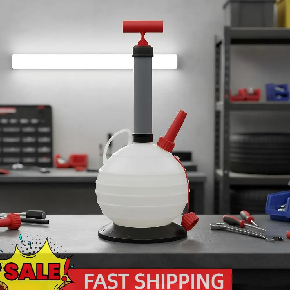 6L Engine Oil Extractor Pump with Base & Hoses Manual Oil Extractor ...