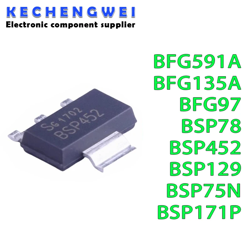 10PCS BFG591 SOT223 BFG591A SOT-223 SMD BFG135A BFG135 BFG97 BSP78 ...