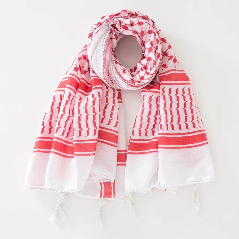 137*137CM Adult Men Arab Head Scarf Cotton Keffiyeh Arabic Scarf ...