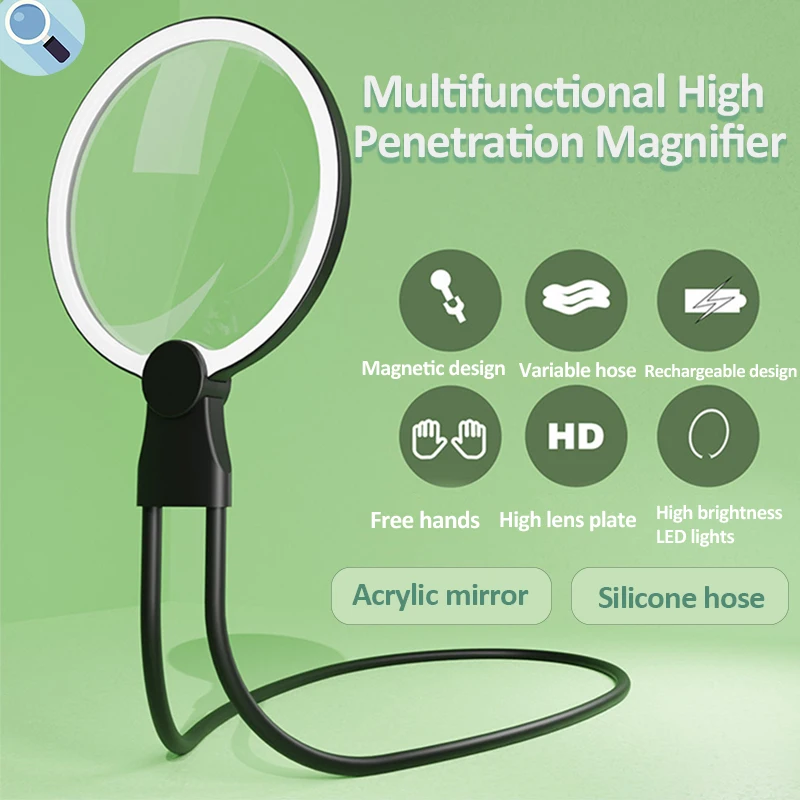 New-Neck-Handheld-Desktop-Large-Lens-Magnifier-with-24-LED-Lights-Multi ...