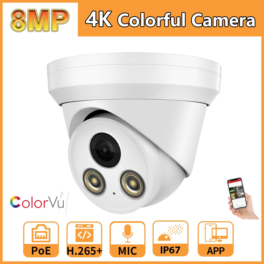Hikvision Compatible 4k Colorvu Ip Camera 24/7 Hours Colorful 8mp 5mp ...