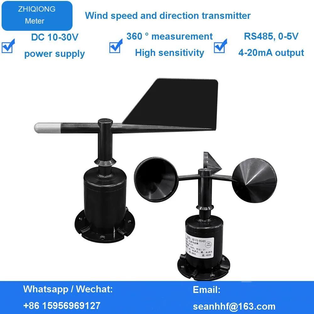 Three-Cup-wind-speed-and-direction-sensor-360-measuring-instrument ...
