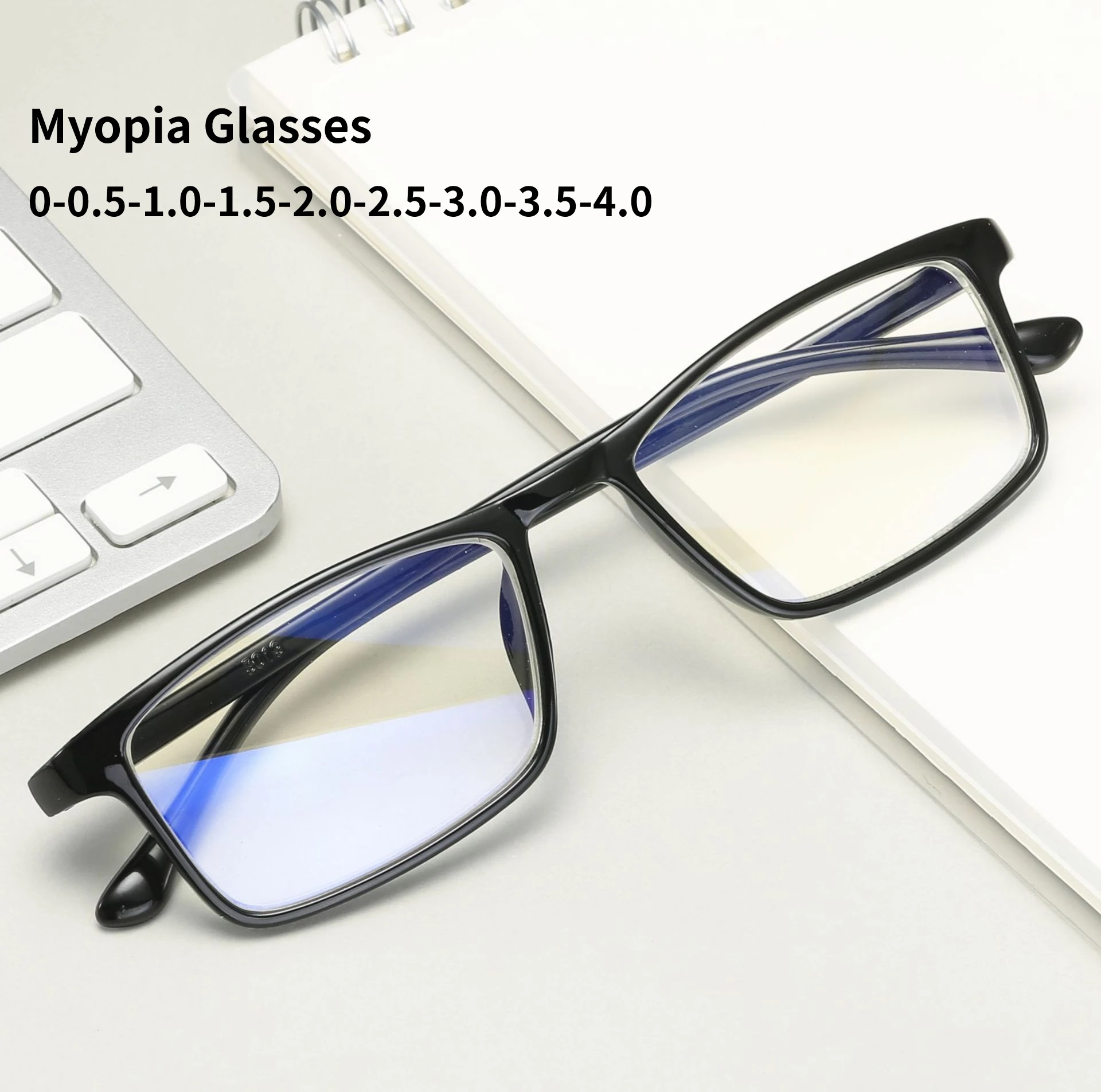 Myopia Glasses Women Men Fashion TR90 Half Frame Prescription ...