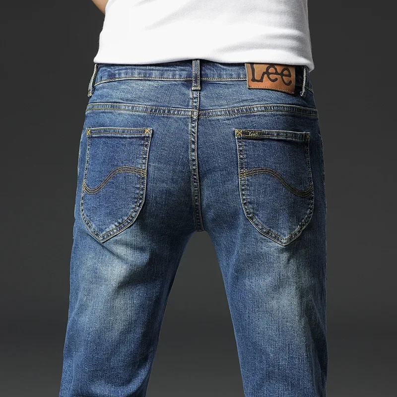 Jean-Classique-de-Marque-de-Luxe-pour-Homme-Pantalon-en-Denim-Droit-D ...