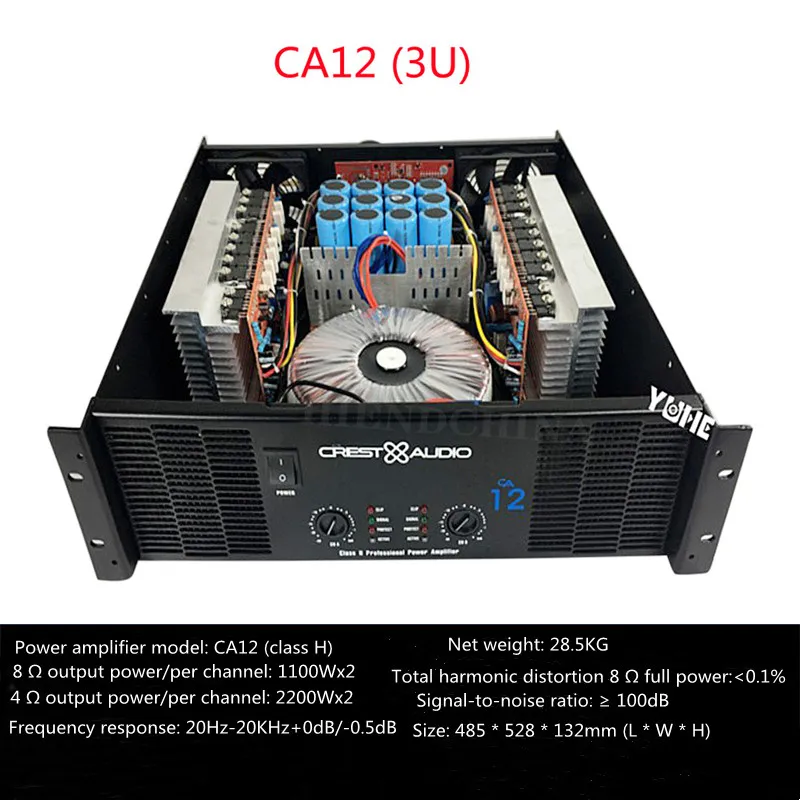 Ca12 Professional Power Amplifier Pure Power Amplifier 2 Channels 3u ...