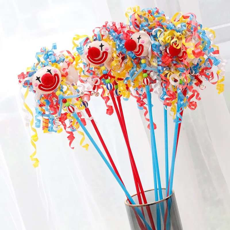 New Ins Cat Wand Clown Stick Plush Ball Plus Long Bell Teasing Cat Rod ...