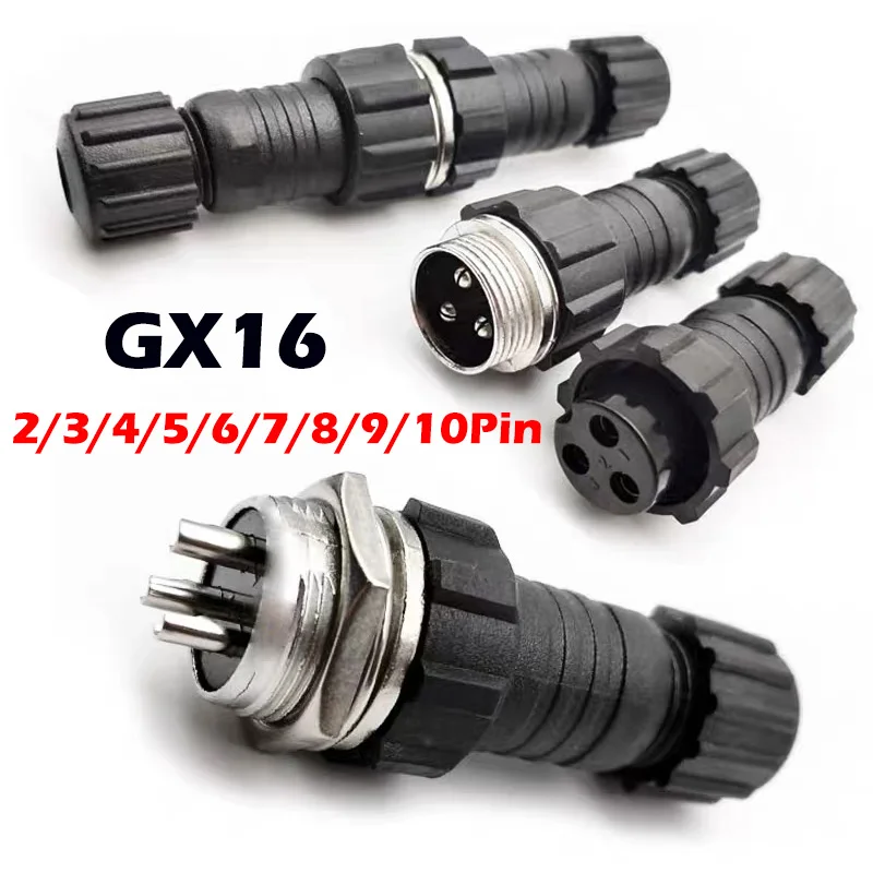 5/20Sets GX16 Aviation Connector M16 Waterproof Back Nut Docking Male ...
