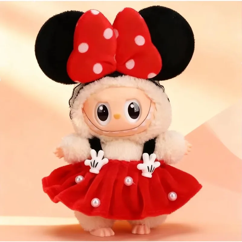 Cartoon Minnie Labubu Doll Clothes Skirt Hat Dress Up Toys for V1 V2 V3 ...