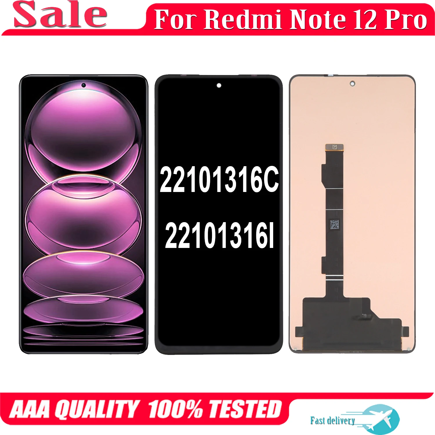 Original 6.67'' For Xiaomi Redmi Note 12 Pro Plus 5G 22101316C ...
