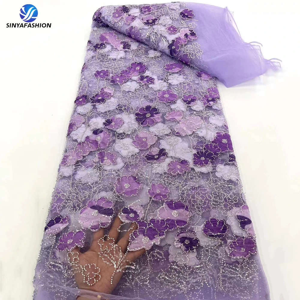 Tim-Lilac-African-Lace-Fabric-2024-High-Quality-Lace-With-Sequins-Beads ...