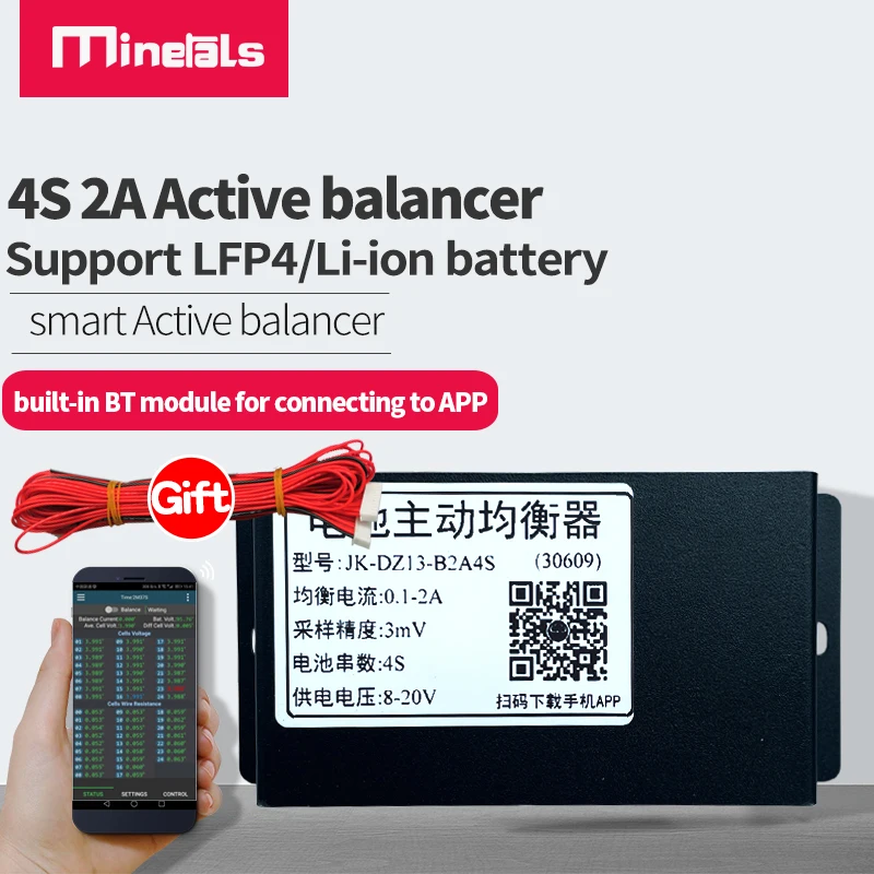 JK-Balancer-Jikong-Smart-Active-equalizer-12V-4S-2A-Balancer-Bluetooth-APP-2A-Balance-Current ...