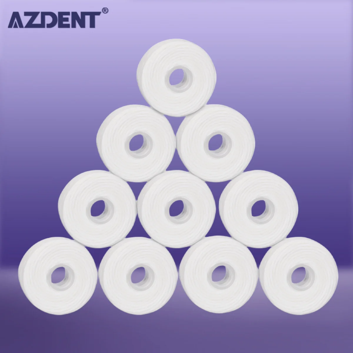 AZDENT 10Rolls 50m Dental Flosser Oral Hygiene Teeth Cleaning Wax Mint ...