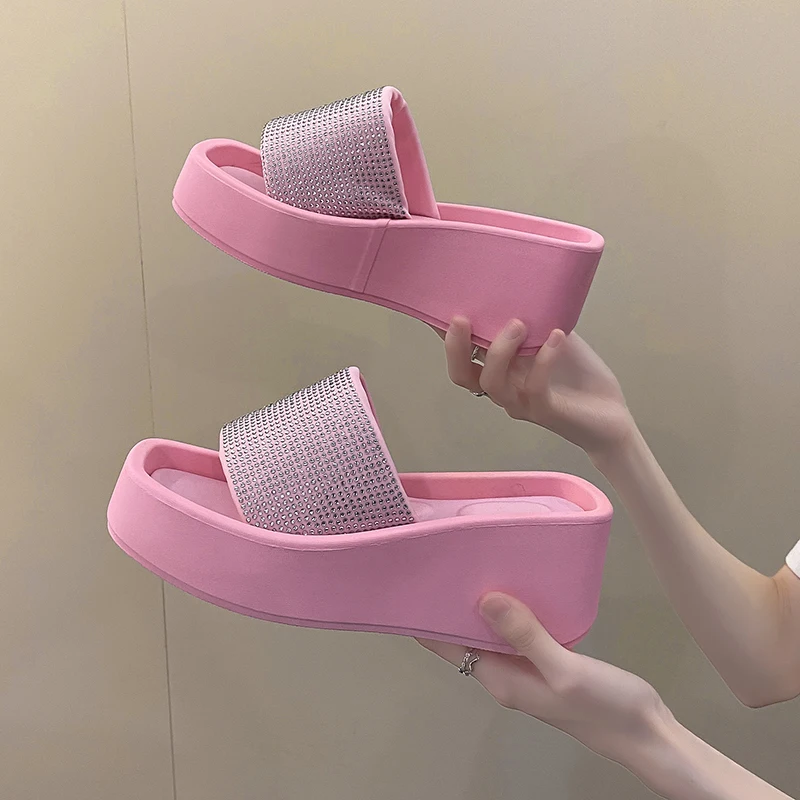 Muffin-bottom-rhinestone-heightening-slippers-women-s-summer-new-square ...