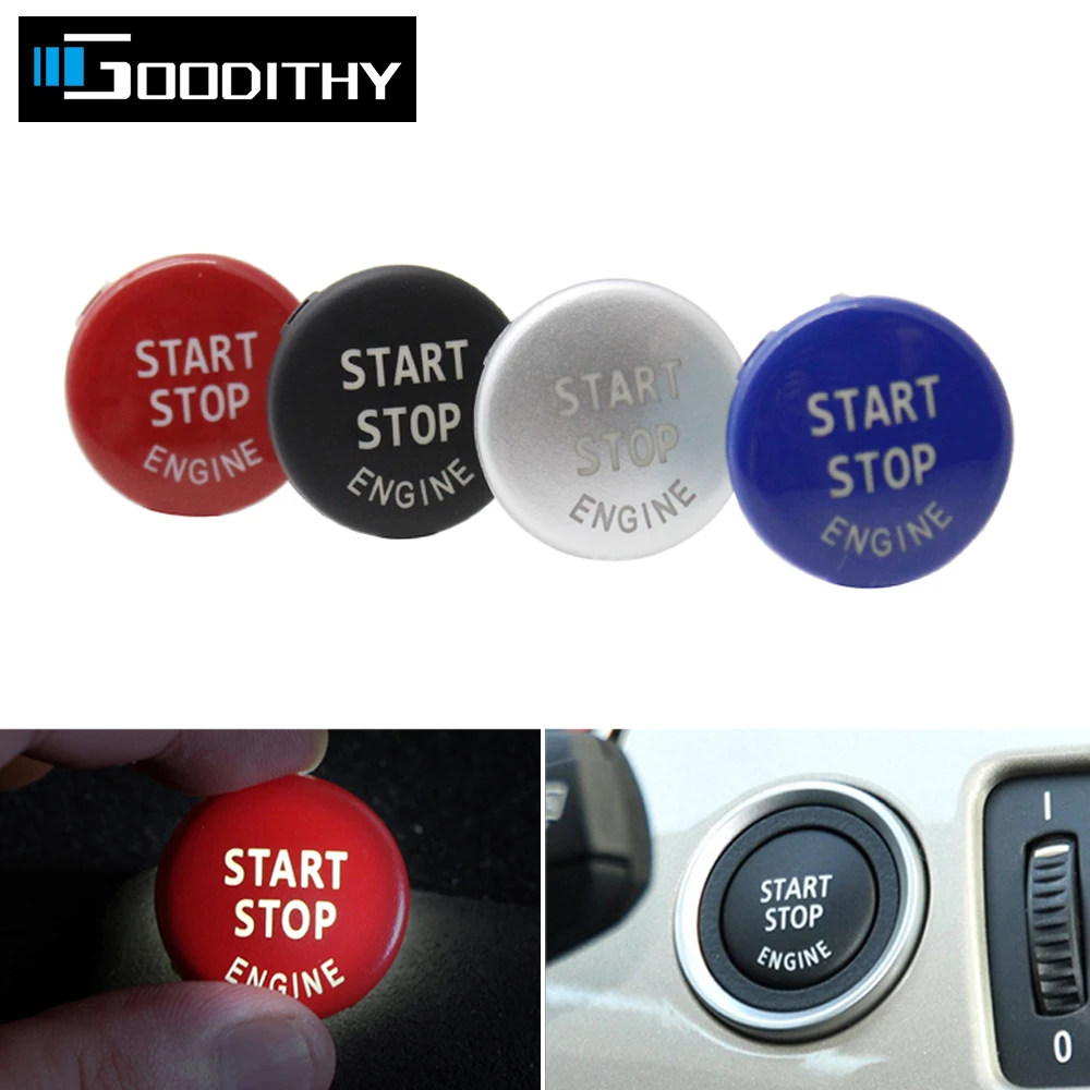 Car Engine Start Stop Button Replace Switch Cover Accessorie Key Decor ...