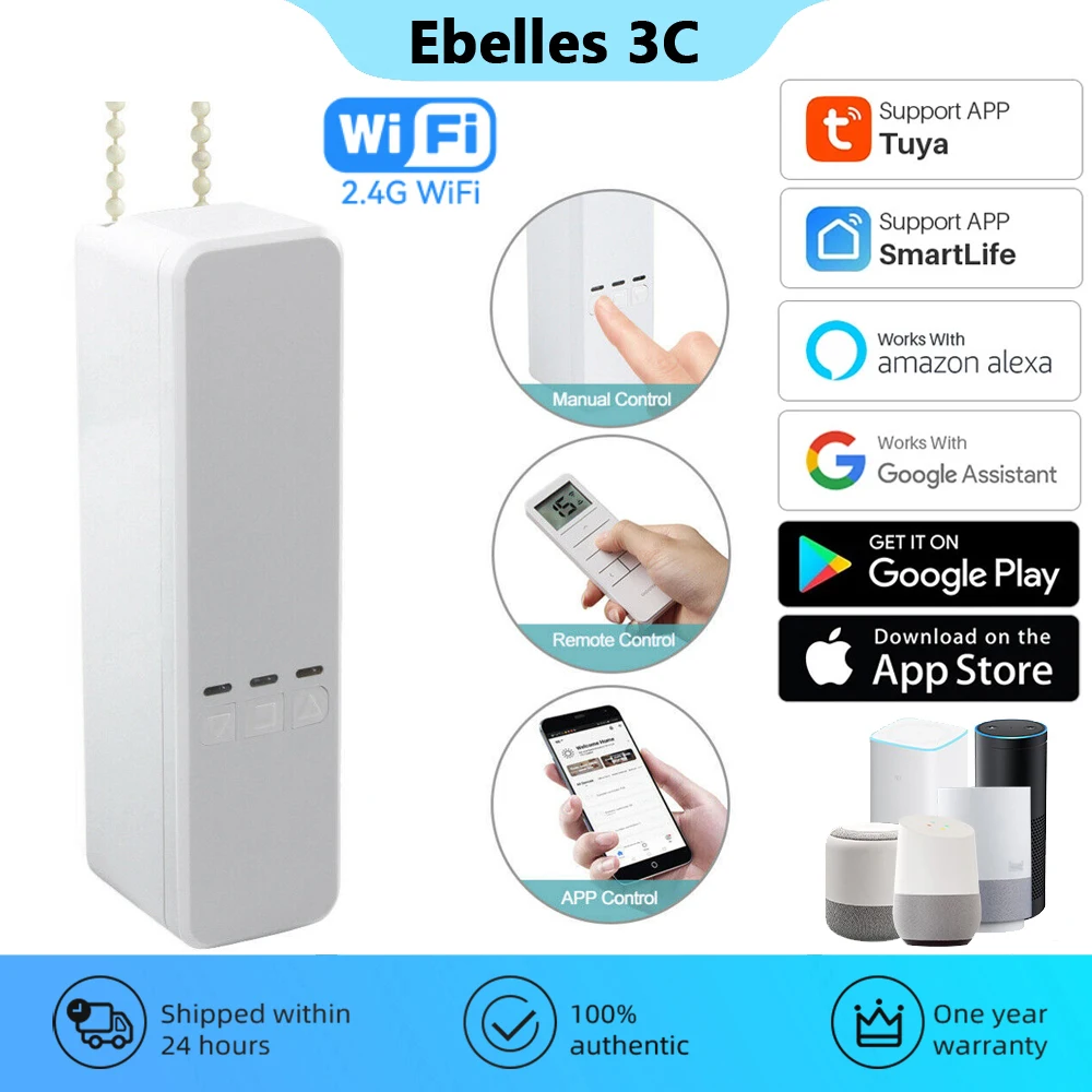 Tuya Smart Home WiFi Smart Roller Blinds Motor Electric Curtain Shutter ...