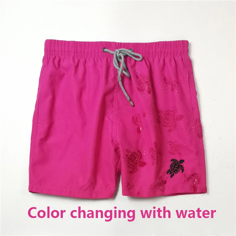High-Quality-Men-Magic-Swimwear-Solid-Pink-Color-Changing-Turtle-Water ...