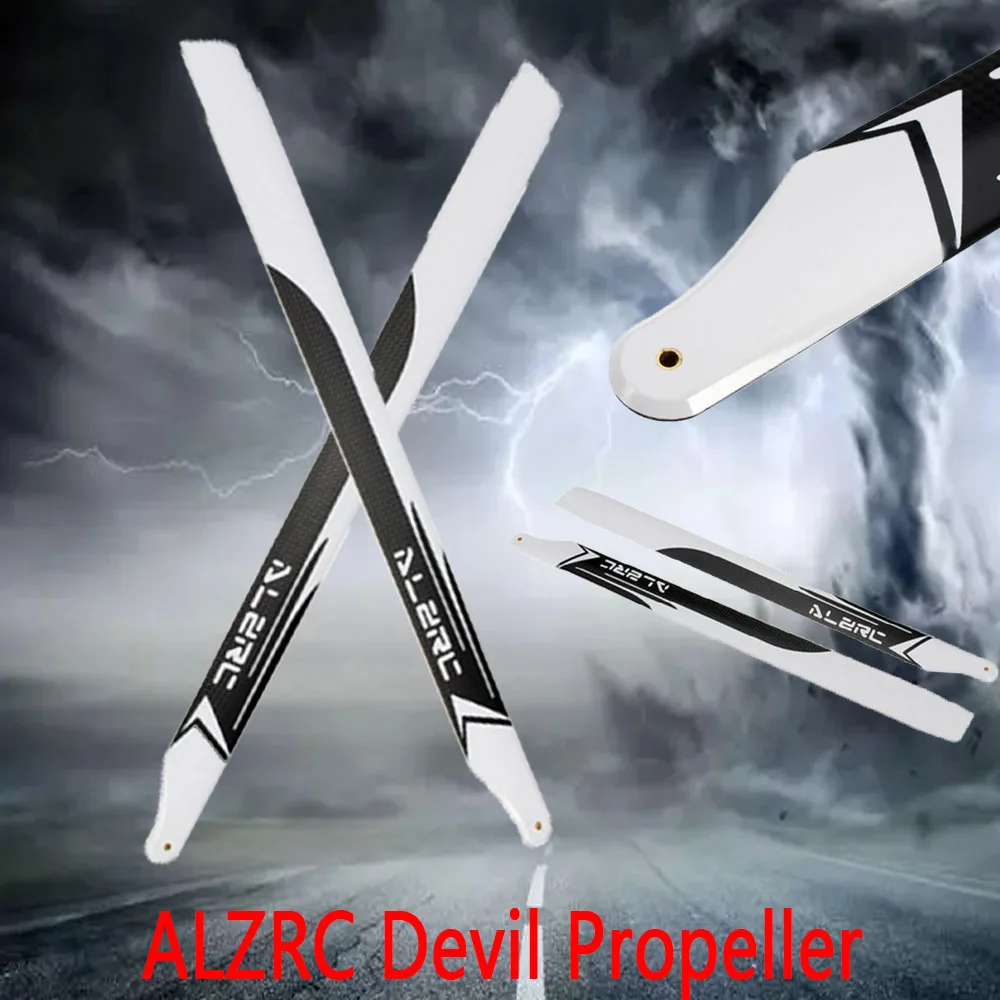 Propelleralzrc Devil 420mm Carbon Fiber Main Blades For Rc Helicopter ...