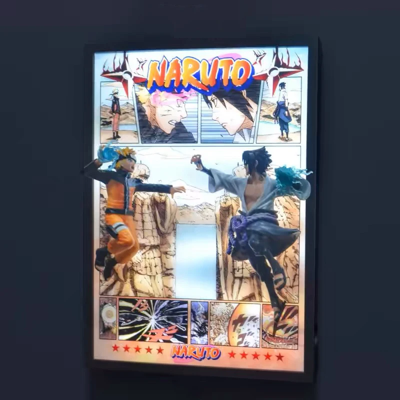 3D Uzumaki Naruto Led Anime Figure Painting 3D Wall Decor | Anime 3D ...