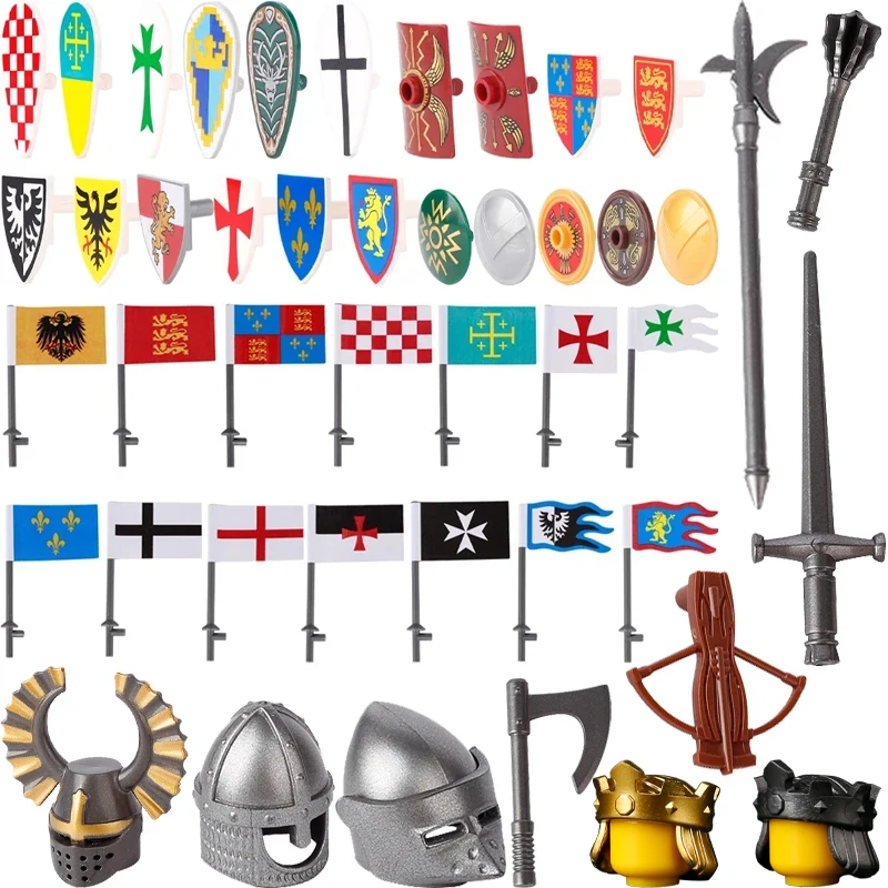 Medieval-Castle-Knight-Figures-Accessories-Building-Blocks-Soldier ...