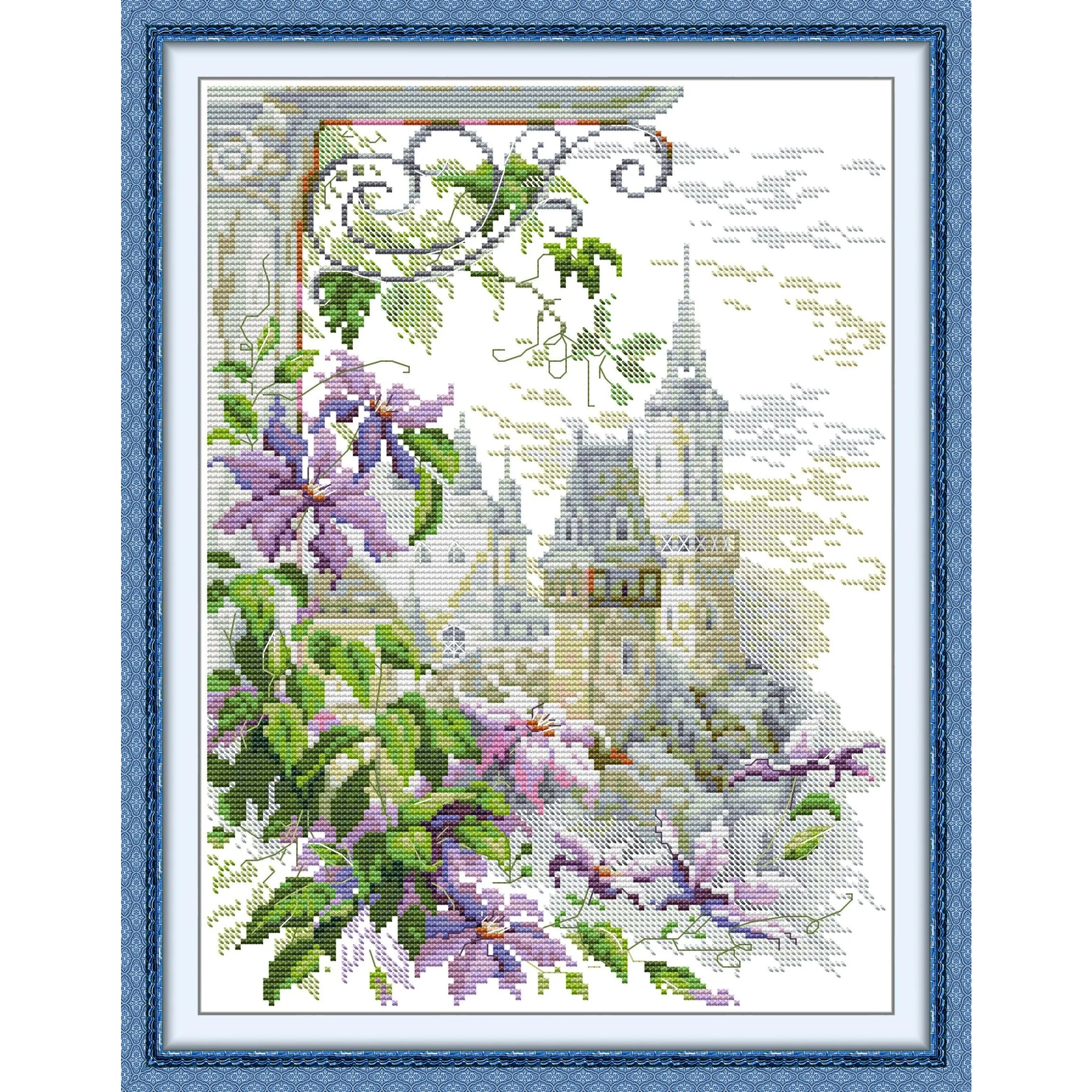 Joy Sunday Pre-printed Cross Stitch Kit Easy Pattern Aida Stamped ...