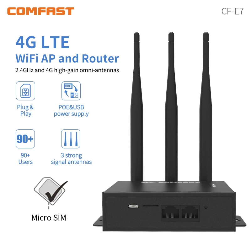 Outdoor-4G-SIM-Card-Wifi-Router-3G-LTE-CPE-300Mbps-CAT4-90-Wifi-Users ...