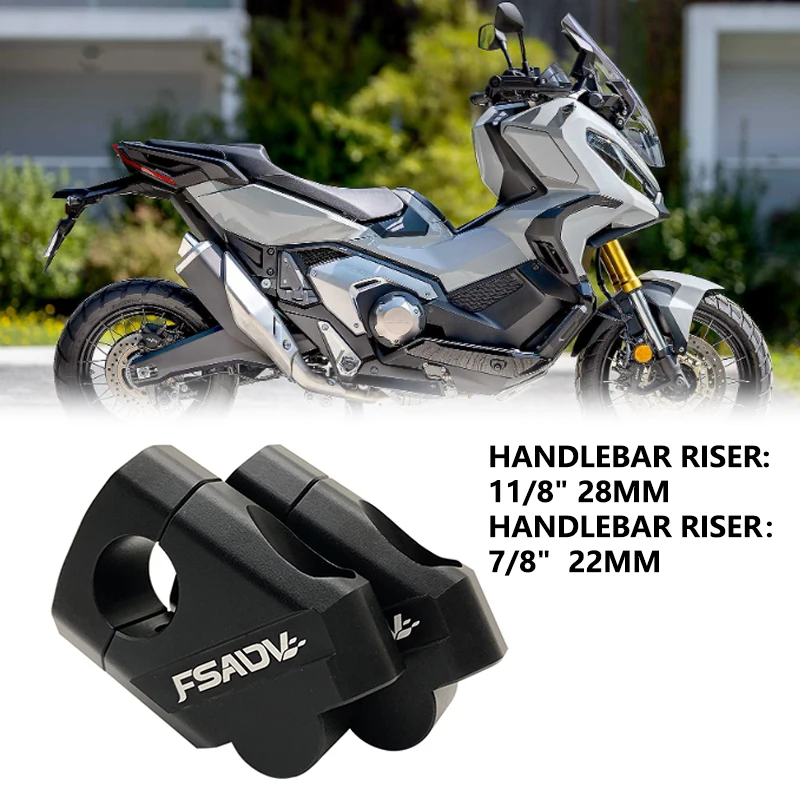 Motorcycle-Aluminum-Handlebar-Heightening-Riser-Bar-Clamp-Mount-For ...