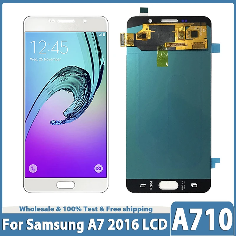 Original A710 LCD For Samsung Galaxy A7 2016 A710 Display Touch Screen Digitizer Assembly For ...