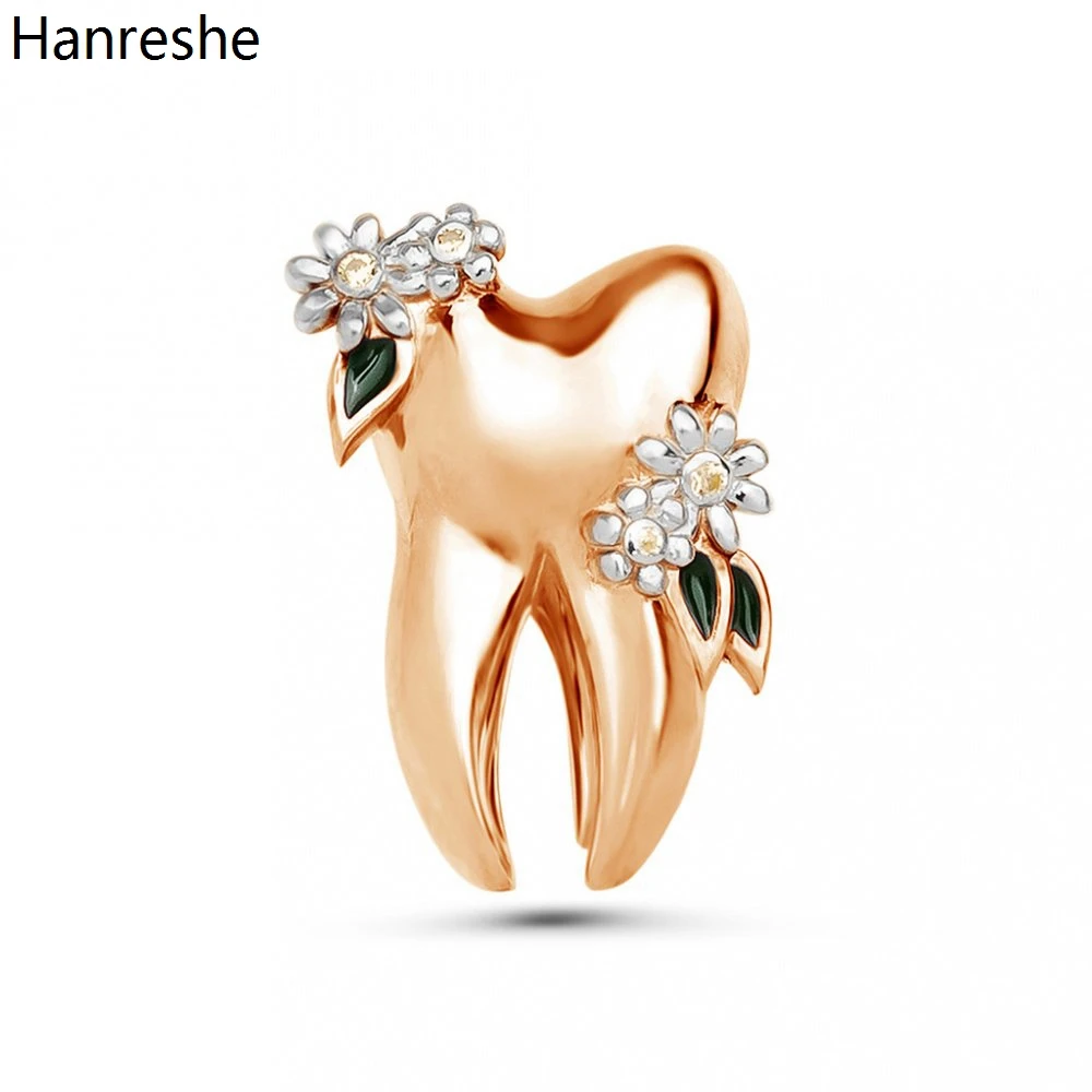 Hanreshe Creativity Flower Tooth Brooch Pins Dental Medical Jewelry ...
